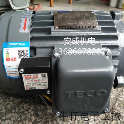 TECO刹车电机TEGH90L-4 2HP 1.5KW 4P AEEFF3 卧式