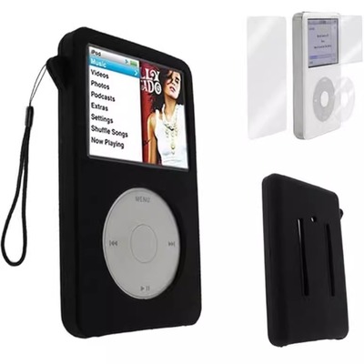 适用苹果ipod classic80G/120G保护套3代160G硅胶套video 30G果冻套iPod保护壳软套手腕绳保护膜