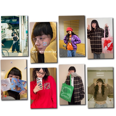 爱缪aimyon小卡贴海报贴纸吧唧照片明信片挂饰徽章布挂画拼图台历