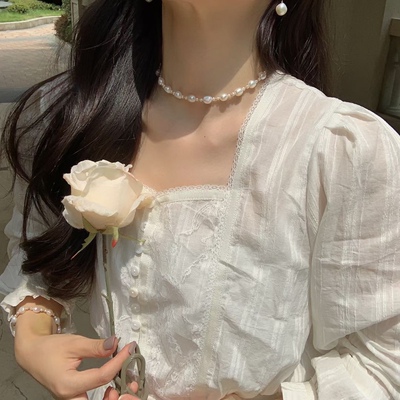 天然淡水项链巴洛克珍珠