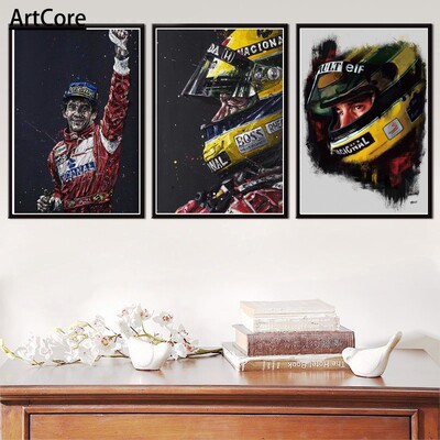 艾尔顿·塞纳F1方程式赛车海报