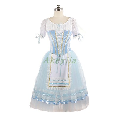 定制芭蕾舞Akeylia吉赛尔浅蓝色