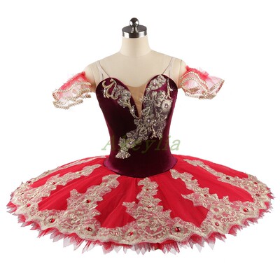 演出服定制Akeylia酒红色tutu