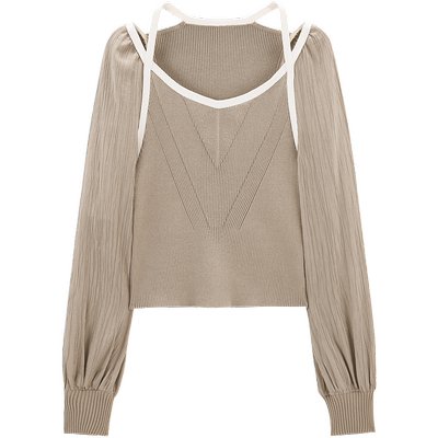 太平鸟女装年秋季款撞色拼接上衣A1CDE3243