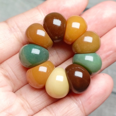 蒜瓣菩提手捻学生解压盘玩指尖串多宝手捻文玩 菩提根佛珠绕指柔