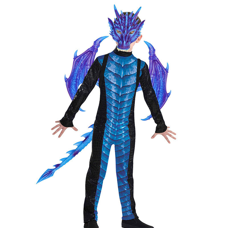定制万圣节道具Halloween儿童派对装饰龙翅膀尾巴面具套装cosplay
