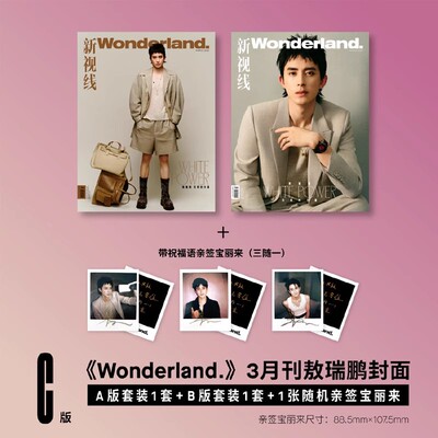 【飞机盒打包】Wonderland.新视线杂志2025年3月封面敖瑞鹏 无畏的力量  内文：金晨  明星时尚潮流期刊杂志