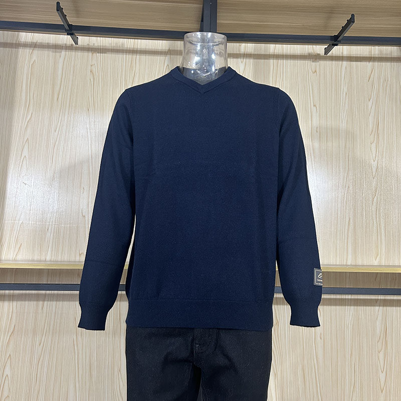 金利来男装冬款纯山羊绒V领休闲常规羊绒衫MRM22241731-95