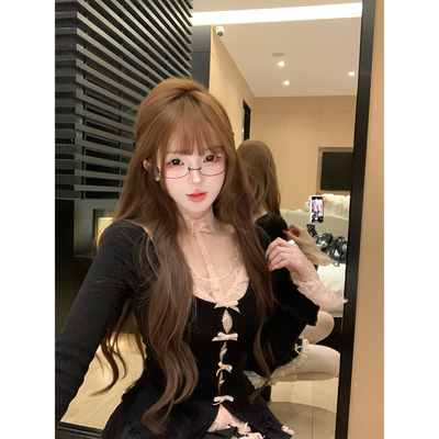 【瑞茜】甜欲双兼 冬季纯欲风修身显瘦原创时尚套装R8512Y