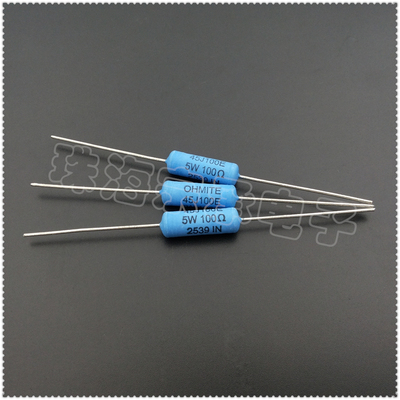进口印度 100R OHMITE 45J100E 5W 100Ω 100欧 线绕电阻器