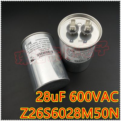 美国CDE/AEROVOX 28uF 600VAC Z26S6028M50N 电容器