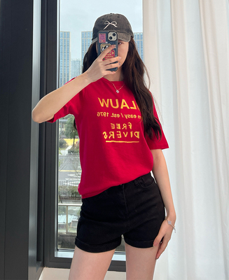 短袖欧洲老钱风烫金纯棉头绪