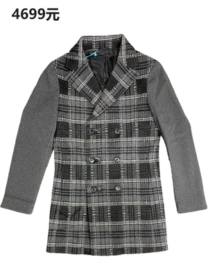 专柜同款4699元时尚中长款大衣