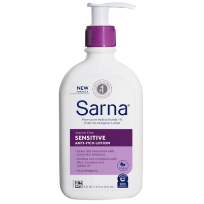 Sarna Sensitive Itch Relief Fragrance Free Lotion, 7.5 Oz
