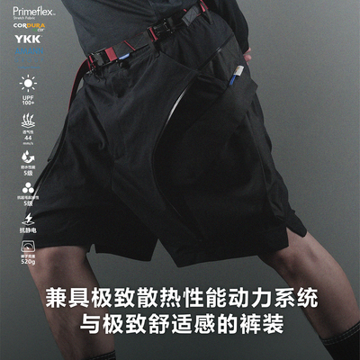 RL | REINDEE LUSION 弧形半拉链层叠结构袋散热动力学拒水短裤