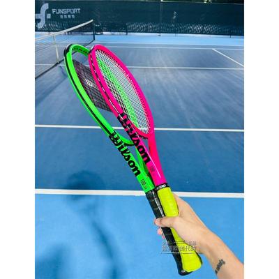 代购代购Wilson Blade 100L V8威尔胜巴黎荧光绿网球拍定制刻字C