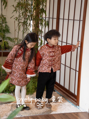 厚冬季男童女童年服周岁服