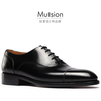 Muttsion/穆勋三接头皮鞋牛津鞋