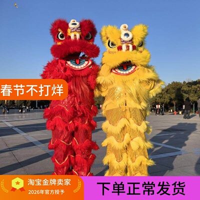 新年新款成人单人舞狮儿童醒狮服