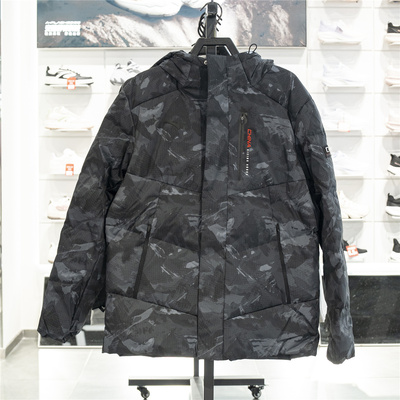 安踏冰甲羽绒服男六度芯火山岩1连帽冬季新款保暖外套152547943N