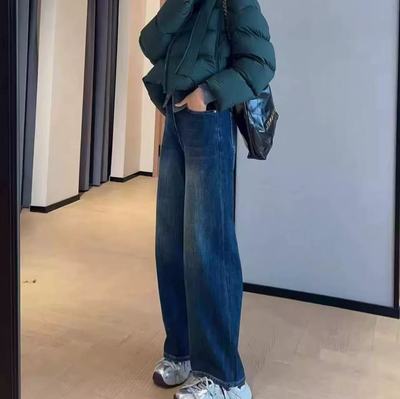 【好物推荐】F1101/T*鸟 加绒加厚秋冬直筒牛仔裤-067