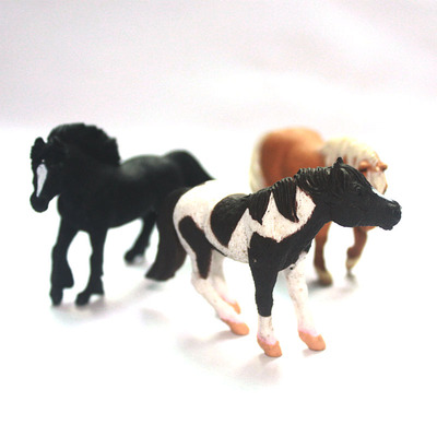 safari 仿真农场动物模型玩具场景摆件 小马3件打包