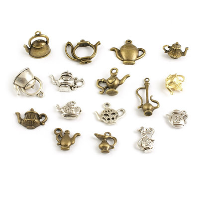 DIY复古合金 饰品配件 合金挂件 挂坠 项链吊坠 茶壶 水壶 20610