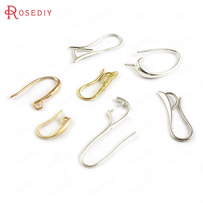 Diy饰品耳环配件 全铜耳勾 耳勾配件 方孔光面耳勾 长耳勾 17682