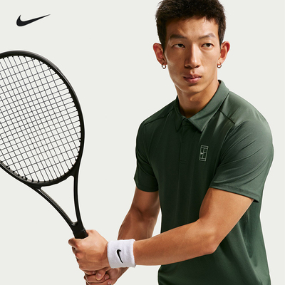 Nike耐克网球服男运动POLO衫翻领短袖上衣快干面料FZ6908-303