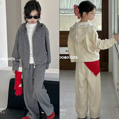 吾束wooso女童韩版休闲套装