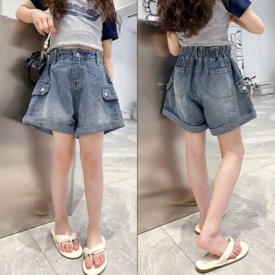 大E小e阔腿牛仔短裤儿童休闲裤