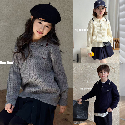 牛哆哆童装25秋冬绵羊毛混纺毛衣
