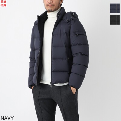 异族日本代购 意大利 MOORER 2024冬男防寒脱卸帽拉链鹅绒羽绒服