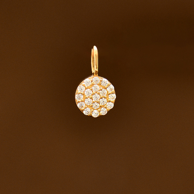 INNORE女吊坠镶钻圆饼圆牌吊坠