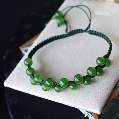 一斤钻戒天然和田碧玉手链