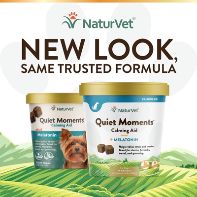 港购加拿大NaturVet猫狗安静咀嚼片舒缓压力紧张情绪含褪黑素70粒