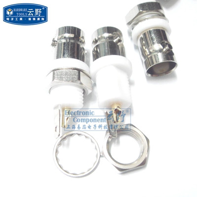 【高科美芯】 射频连接器 BNC插座孔BNC-KY 50欧姆 绝缘白胶 焊线