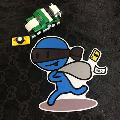 幸运实习小贼个性车贴搞笑贴纸划痕贴尾部贴helflush改装贴纸D14