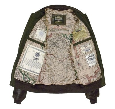 美国拼接皮衣夹克