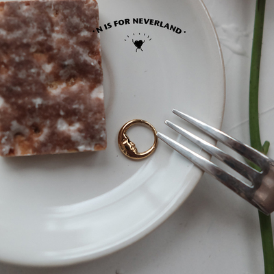 f136钛合金月亮脸耳环