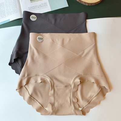 贝莱娅高腰收腹奶皮裤女包臀舒适