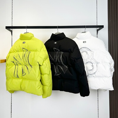 MLB男女大标印花防水立领羽绒服