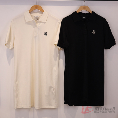 MLB女款NY学院风polo翻领连衣裙