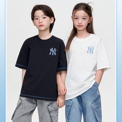 26新款MLB儿童短袖NY凉感运动T恤
