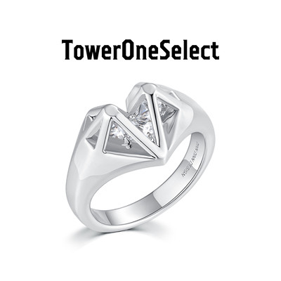 TowerOneSelect爱心锆石戒指