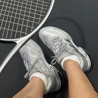 Adidas阿迪达斯正品BARRICADE 13女士耐磨运动缓震网球鞋男JR4223