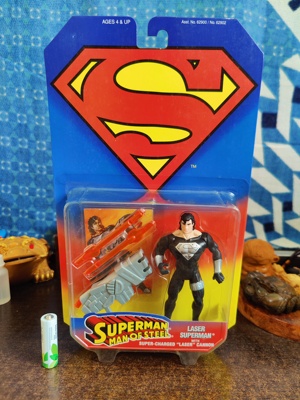 Kenner DC钢铁之躯激光黑衣超人可动人偶手办模型公仔玩具
