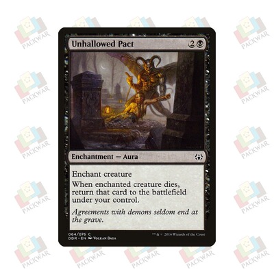 牌客窝 万智牌 孽物契约 Unhallowed Pact 铁 黑 闪