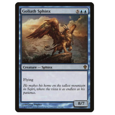 牌客窝 万智牌 巨硕史芬斯 Goliath Sphinx 金 蓝