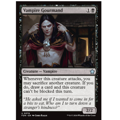 牌客窝 万智牌 饕家吸血鬼 Vampire Gourmand 银 黑